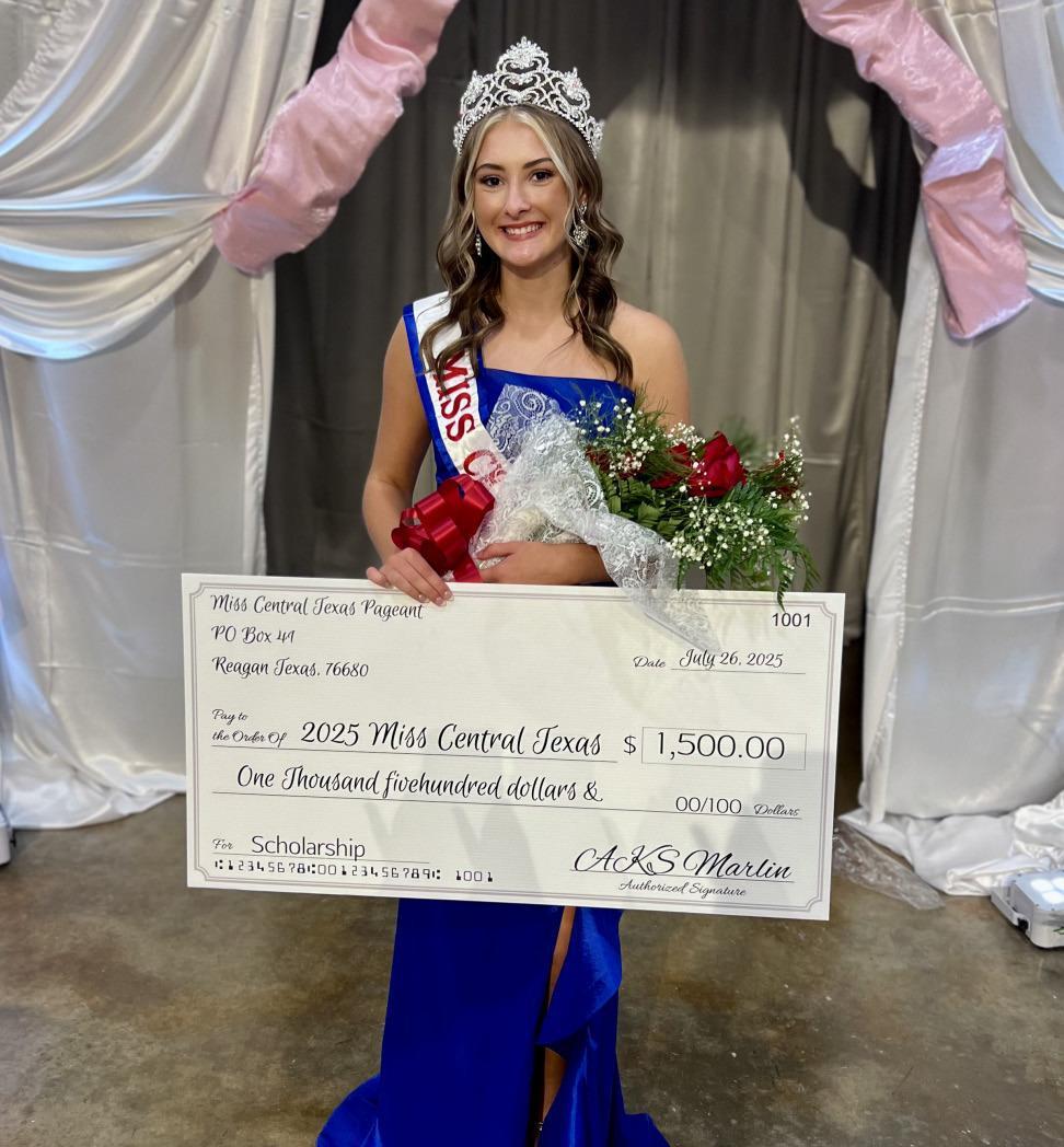 Reese Tate Crowned Miss Central Texas 2025 | The Rosebud News